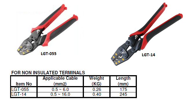 HAND CRIMPING TOOLS (NON INSULATED TERMINAL) – AIE Industrial Supplies ...